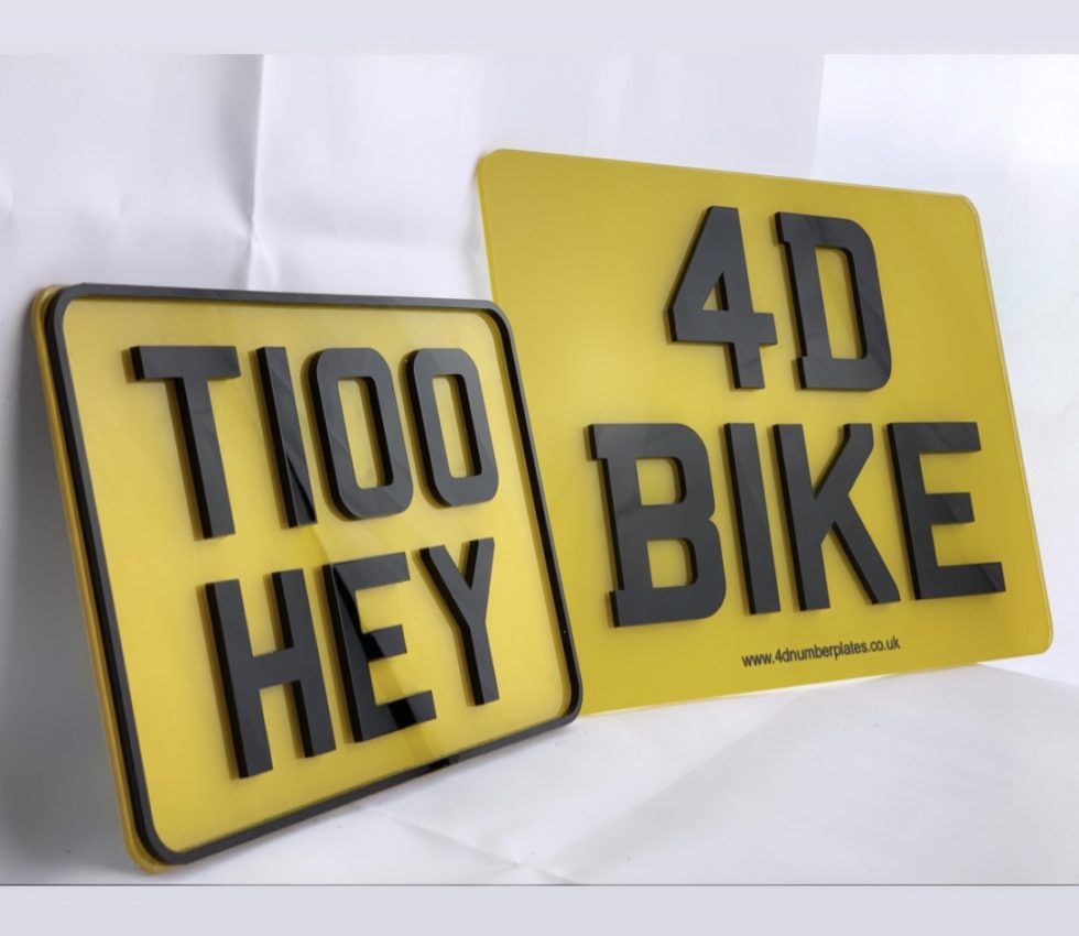 4D Bike/ Quad Custom Size | Original 4D Number Plates